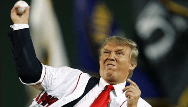 trump throw baseball - Newport Buzz