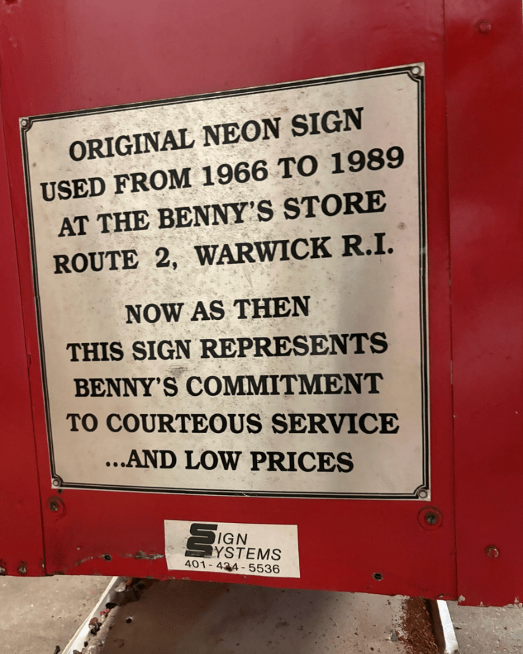 Benny's Rhode Island Sign (1) - Newport Buzz