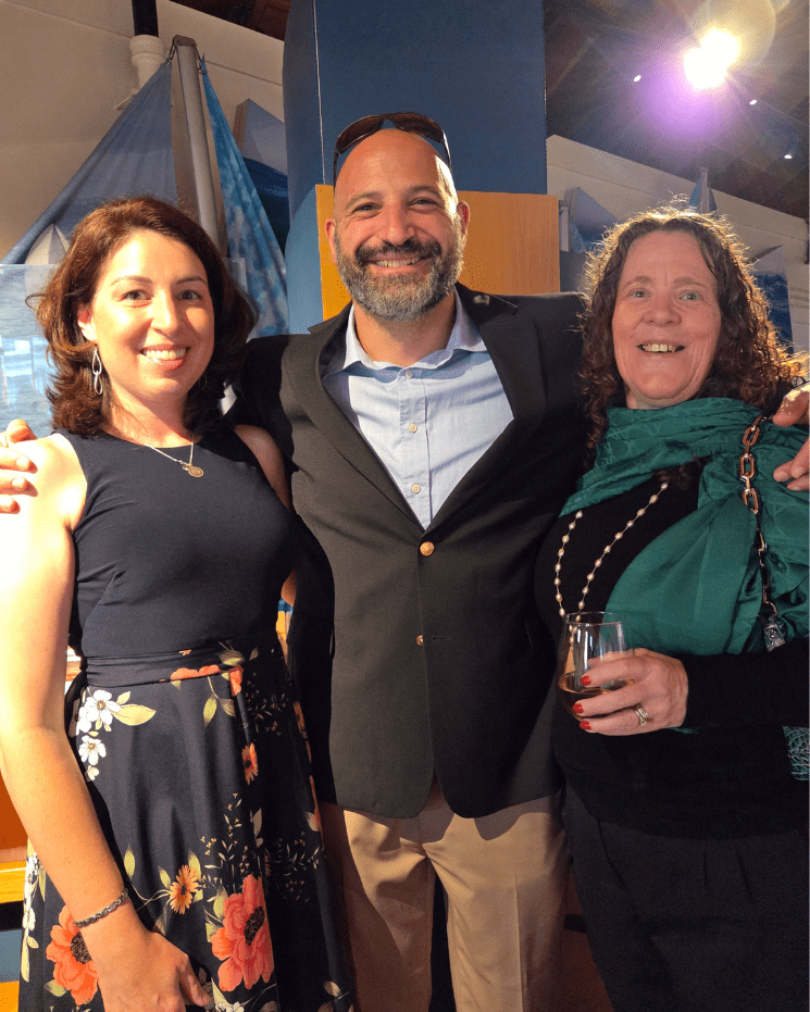 Kim and Chris Sarro with Suzanne Cardinal - Newport Buzz