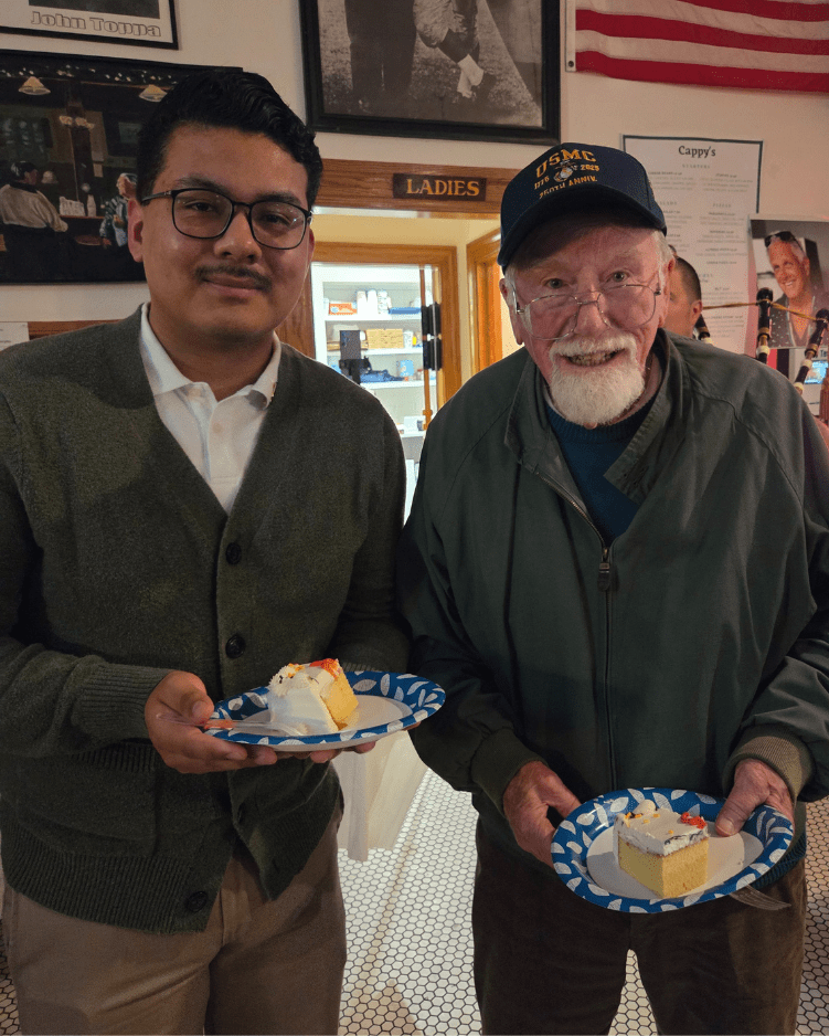 Youngest and oldest Marines_ Alex Lemus and Al Lyons - Newport Buzz